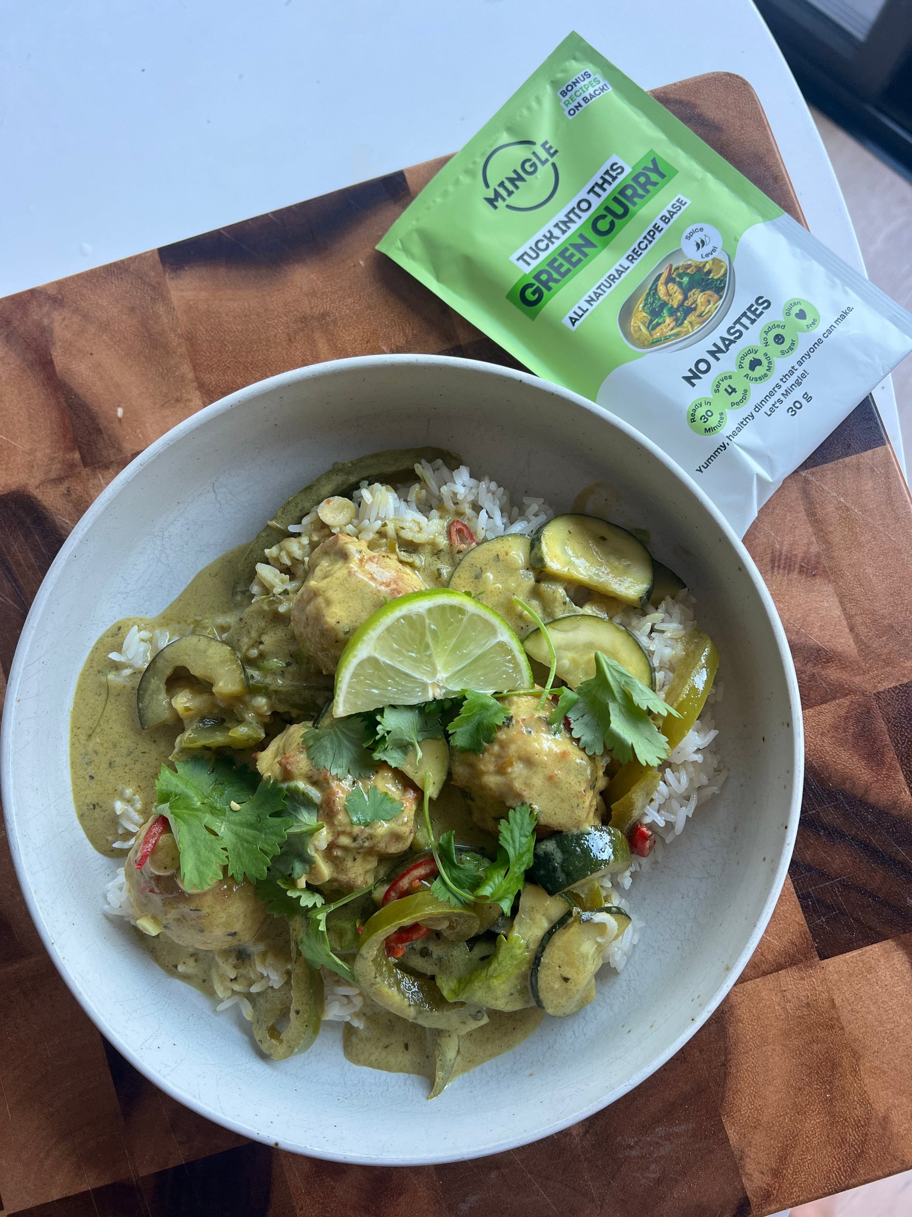 Green Chicken Curry Meatballs – Mingle