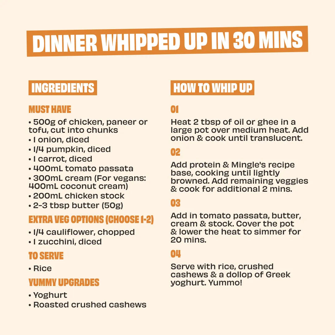 BUTTER CHICKEN RECIPE BASE - 3 PACK – Mingle
